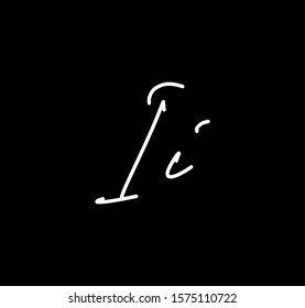 Simple Handwritten Cursive Signature Alphabet Stock Vector (Royalty ...