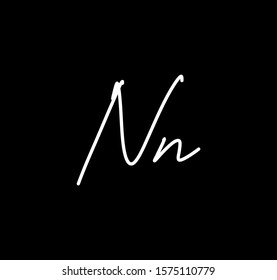 Simple Handwritten Cursive Signature Alphabet Stock Vector (Royalty ...