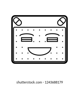 Simple Happy Emoticon Stock Vector (Royalty Free) 1243688194