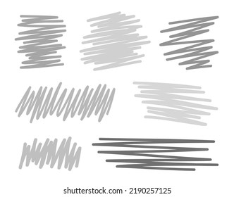 Simple Hatching Hand Drawn Hatched Shapes Stock Vector (Royalty Free ...