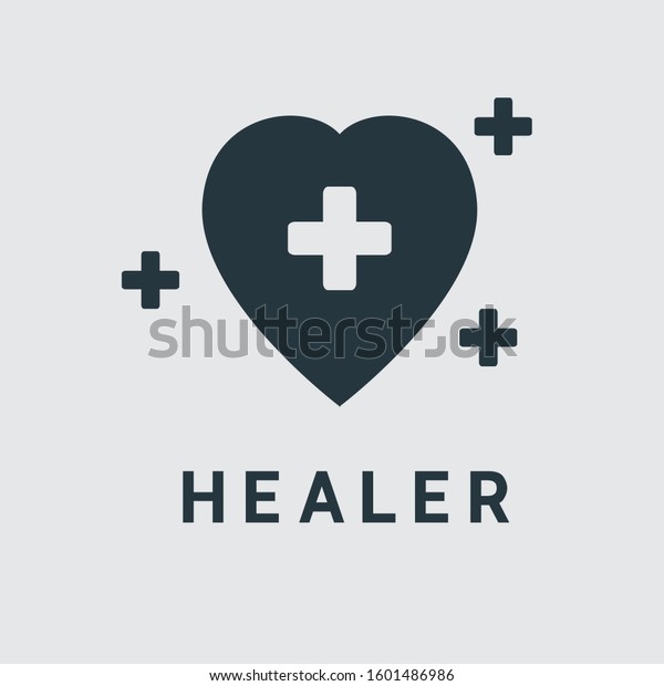 Simple Healer Logo Icon Design Stock Vector (Royalty Free) 1601486986 ...