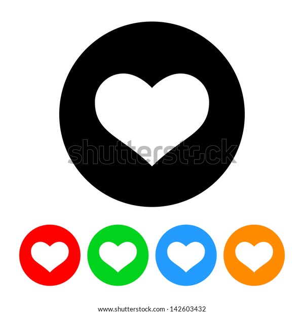 Simple Heart Icon Four Color Variations Stock Vector (Royalty Free ...