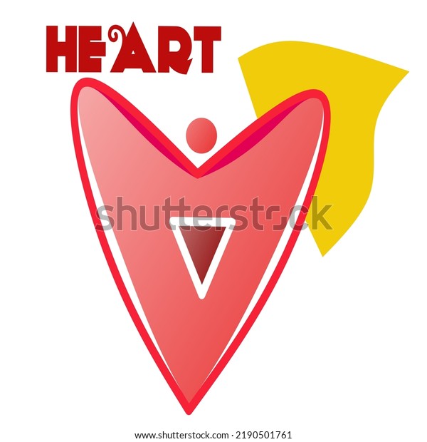 Simple Heart Logo Illustration On White Stock Vector (Royalty Free ...