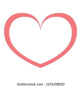 Simple Heart Vector Design Pink Stock Vector (Royalty Free) 1676108020 ...