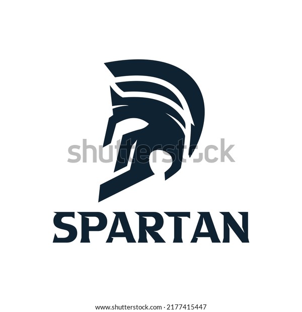 Simple Helm Spartan Strong Logo Design Stock Vector (Royalty Free ...