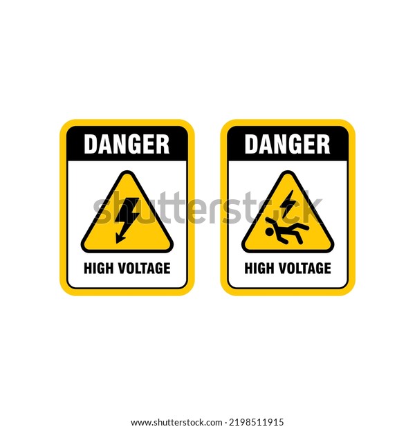 Simple High Voltage Sign Template Vector Stock Vector (Royalty Free ...