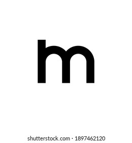 Hn Lowercase Logo Black Interrelated Stock Vector (Royalty Free ...