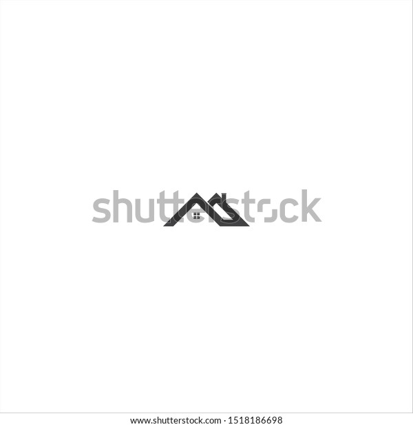 Simple Home Logo Icon White Background Stock Vector (Royalty Free ...