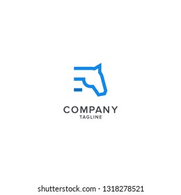 Simple Horse Logo Vector Template: vector de stock (libre de regalías ...