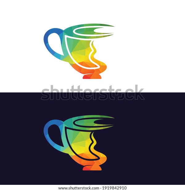 Simple Hot Tea Logo Design Template Stock Vector (Royalty Free ...
