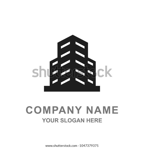 Simple Hotel Apartment Building Logo Vector Stock Vector (Royalty Free ...