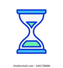 Simple Hourglass Icon Vector Template Flat Stock Vector (Royalty Free ...
