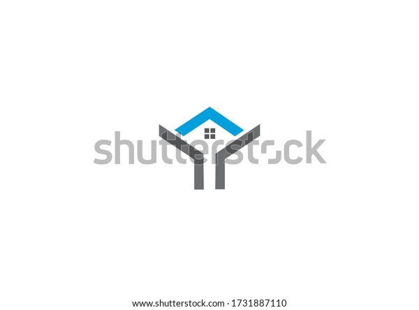 Simple House Building Logo Design Symbol Stock Vector (Royalty Free ...