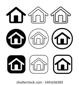 Simple House Symbol Home Icon Sign Stock Vector (Royalty Free ...