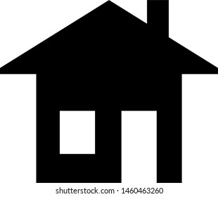 Simple House Icon Door Window Vector Stock Vector (Royalty Free ...
