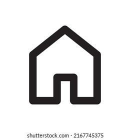 Simple House Icon Vector Outline Icon Stock Vector (Royalty Free ...