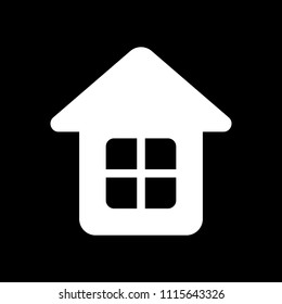 Simple House Icon White Icon On Stock Vector (Royalty Free) 1115643326 ...