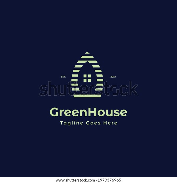 Simple House Light Green Logo Icon Stock Vector (Royalty Free ...