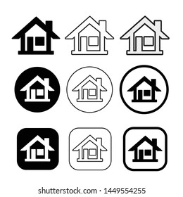 Simple House Symbol Home Icon Sign Stock Vector (Royalty Free ...