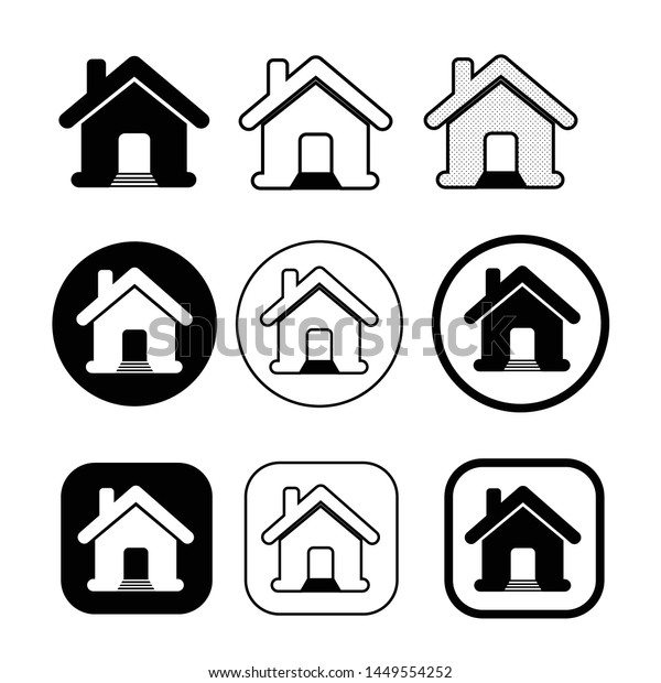 Simple House Symbol Home Icon Sign Stock Vector (Royalty Free ...