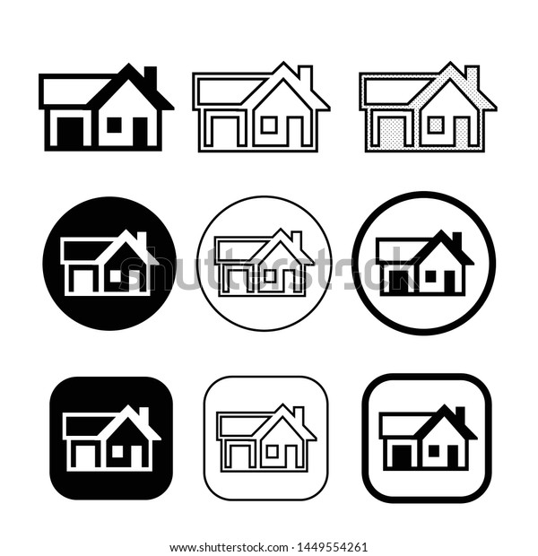 Simple House Symbol Home Icon Sign Stock Vector (Royalty Free ...