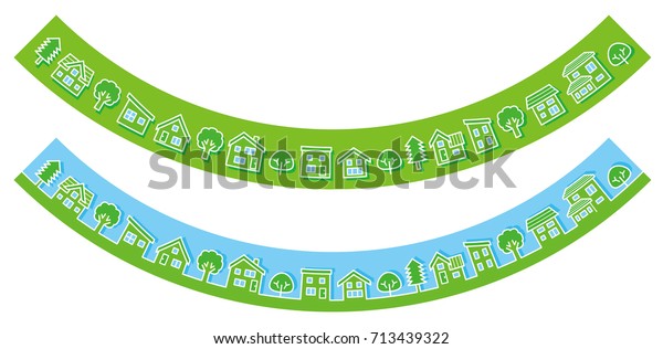 Simple House Tree Line Drawing Reverse Stock Vector (Royalty Free ...