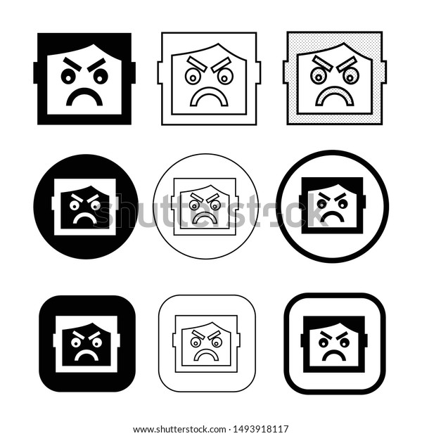 Simple Human Emotion Icon Sign Design Stock Vector (Royalty Free ...