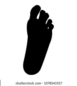 Simple Human Foot Silhouette Stock Vector (Royalty Free) 1078541927 ...
