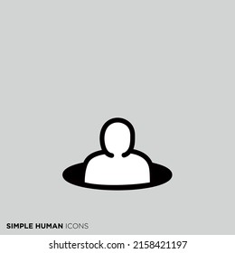 Simple Human Icon Series Hidden Stock Vector (Royalty Free) 2158421197 ...