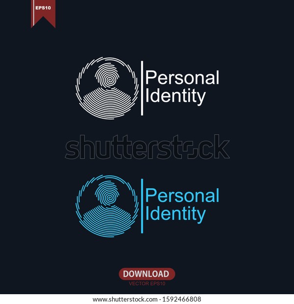 Simple Human Personal Identity Logo Vector Stock Vector (Royalty Free ...