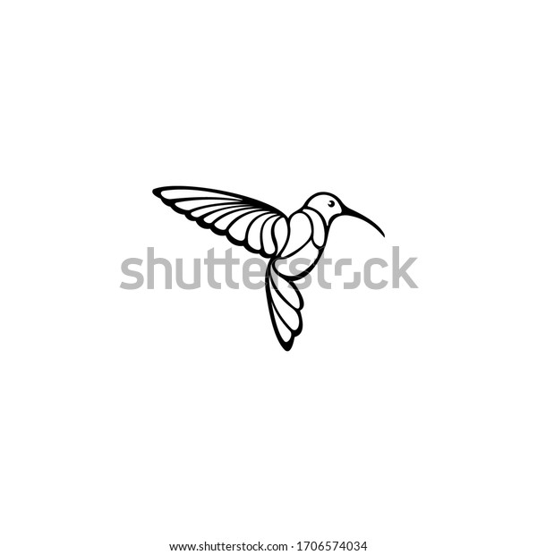 Simple Hummingbirds Design Concepts Fun Stock Vector (Royalty Free ...