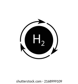 Simple Hydrogen Logo Illustration Design Stock Vector (Royalty Free ...