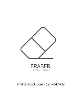 Simple Icon Erase Outline Style Design Stock Vector (Royalty Free ...
