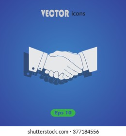 Simple Icon Handshake Sign Stock Vector (Royalty Free) 377184556 ...