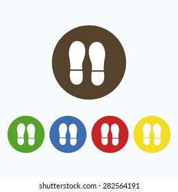 Simple Icon Marks Shoe Soles Stock Vector (Royalty Free) 282564191 ...