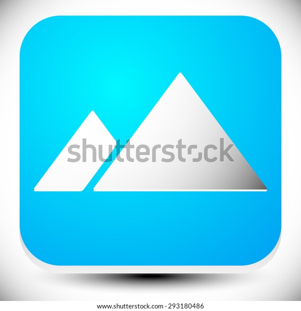 Simple Icon Mountain Peak Symbol Two Stock Vector (Royalty Free ...