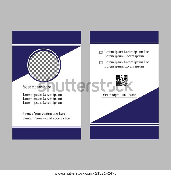 Simple Id Card Design Ideas: เวกเตอร์สต็อก (ปลอดค่าลิขสิทธิ์ ...