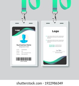 Simple Id Card Template Design Vector Stock Vector (Royalty Free ...