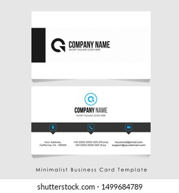 Simple Identity Card Minimalist Concept Modern Stock Vector (Royalty ...