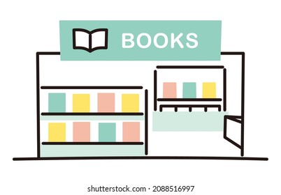 Simple Illustration Book Store Stock Vector (Royalty Free) 2088516997 ...