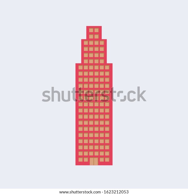 Simple Illustration Building Flat Design Stock Vector (Royalty Free ...