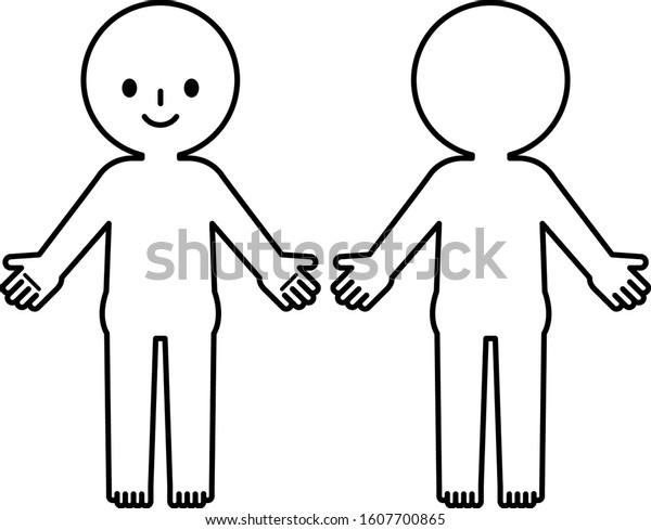 Simple Illustration Child Body Stock Vector (Royalty Free) 1607700865 ...