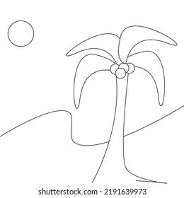 Simple Illustration Coconut Tree On White Stock Vector (Royalty Free ...