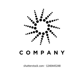 Simple Illustration Dot Sun Stock Vector (Royalty Free) 1240445245 ...