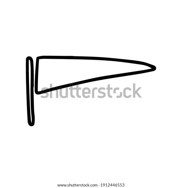 Simple Illustration Flag Burgee Doodle Trendy Stock Vector (Royalty ...