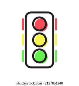 Simple Illustration Icon Traffic Light Stock Vector (Royalty Free ...