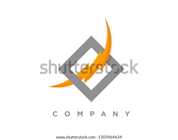 Simple Illustration Logo Square Energy Stock Vector (Royalty Free ...