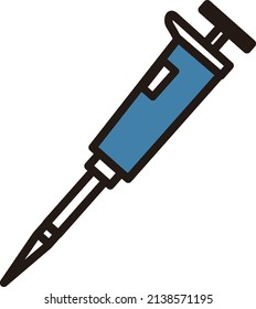 Simple Illustration Micropipette Stock Vector (Royalty Free) 2138571195 ...