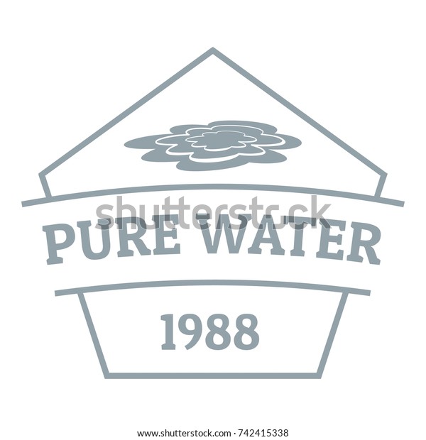 Simple Illustration Pure Water Vector Logo Stock Vector (Royalty Free ...