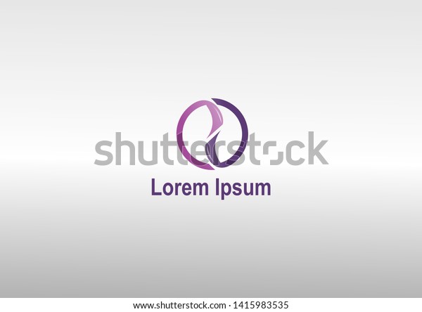Simple Illustration Purple Round Logo Stock Vector (Royalty Free ...